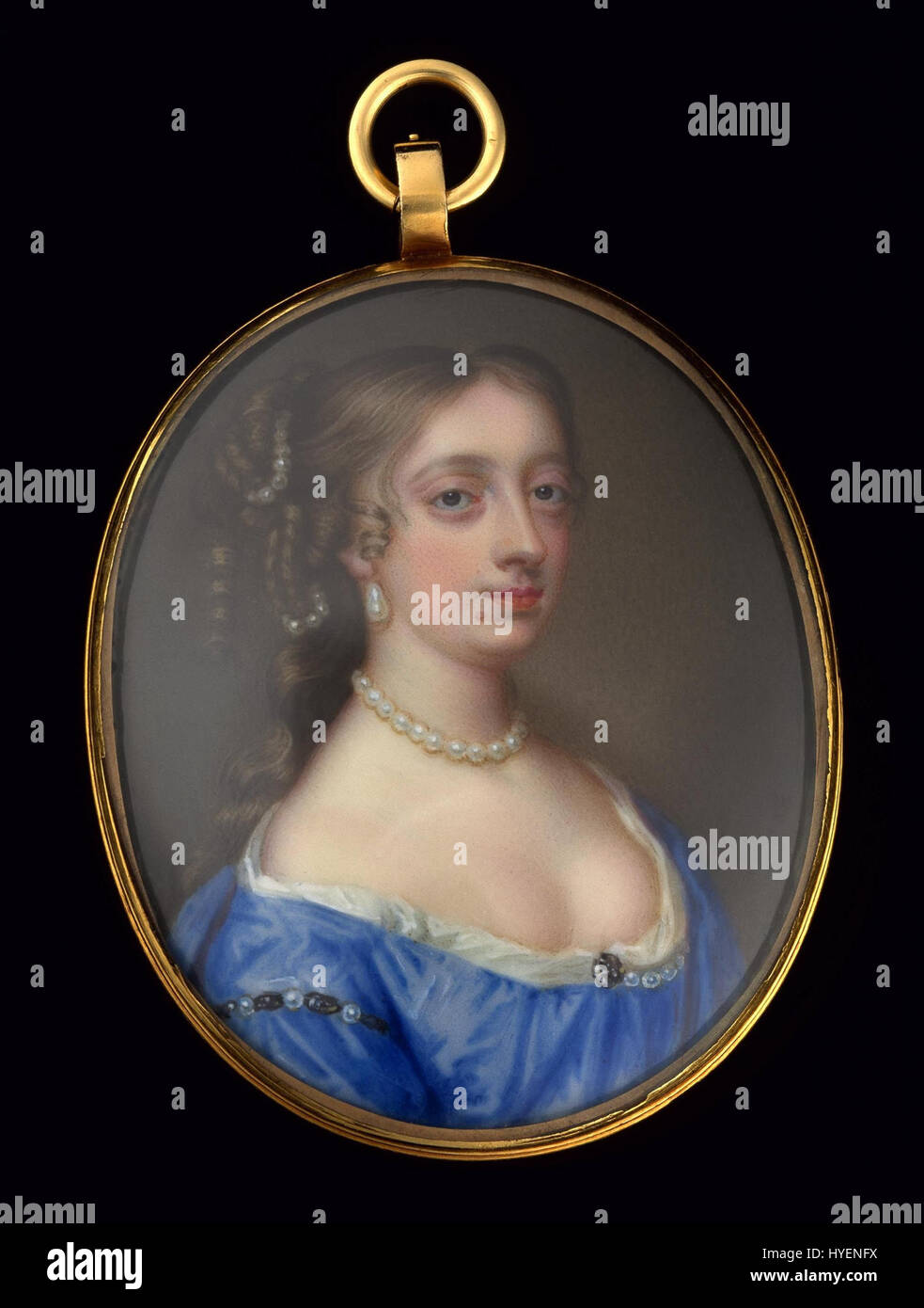 Portrait of Henrietta Boyle, created by Christian Friedrich Zincke, an ...