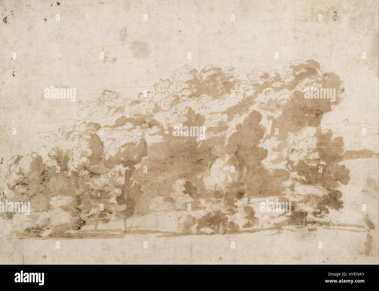 Anthony VAN Dyck A wooded ridge Google Art Project Stock Photo - Alamy