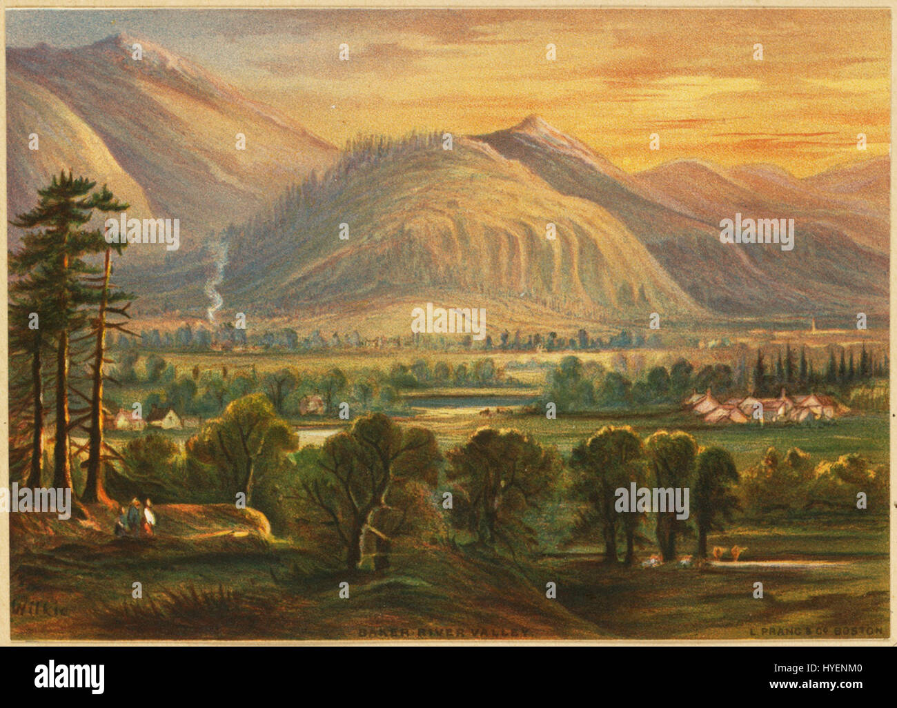 The *Baker River Valley* is a landscape painting depicting the serene ...