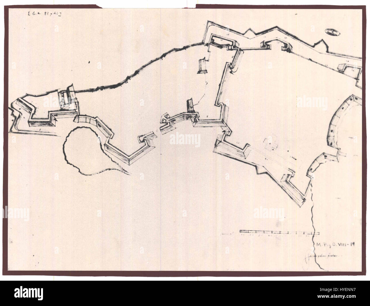 Historical map of ancient athens hi-res stock photography and images ...
