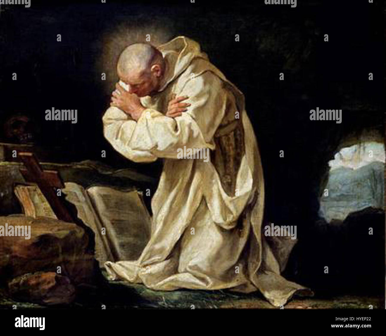 Medieval monk in prayer hi-res stock photography and images - Alamy