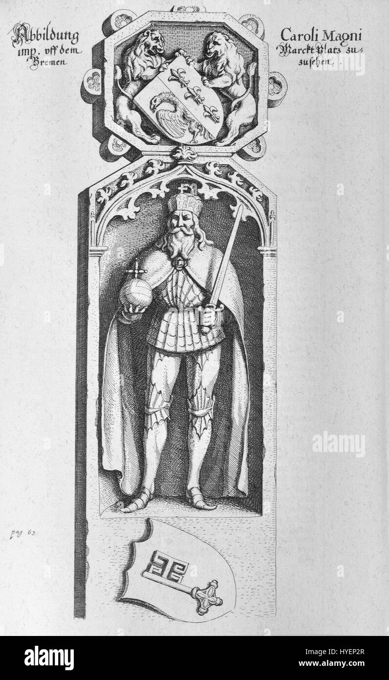 'Carolus Magnus' by Merian depicts the famous historical figure ...