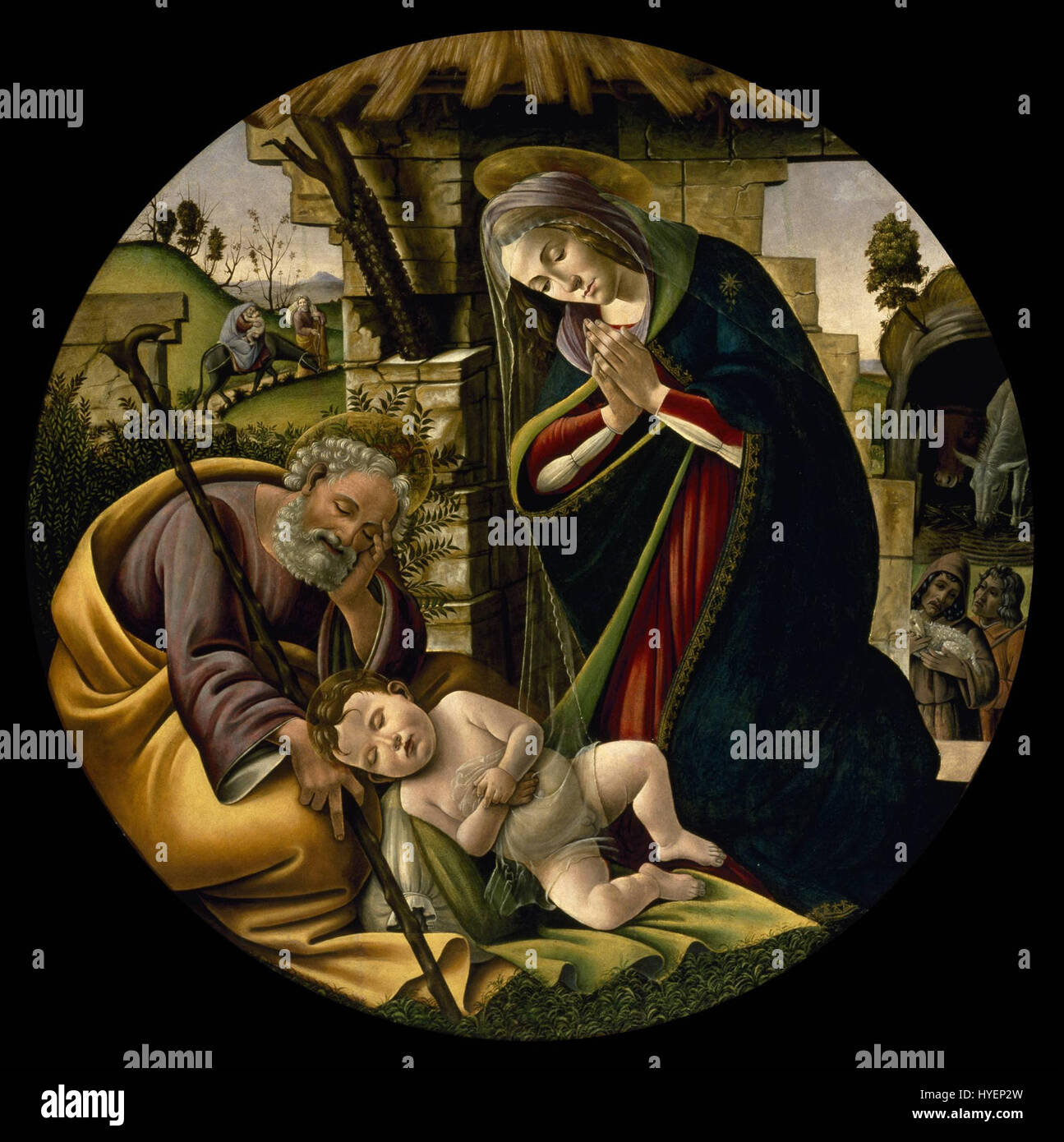 'The Adoration of the Christ Child' by Alessandro Botticelli is a ...