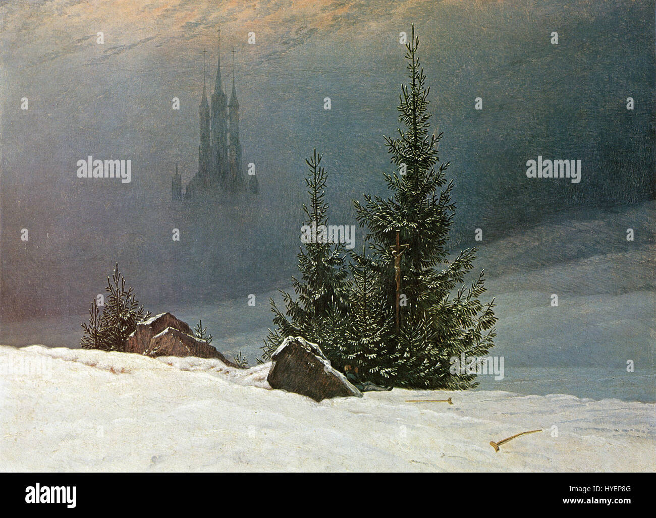 Caspar David Friedrich's 'Winterlandschaft mit Kirche' (Winter ...