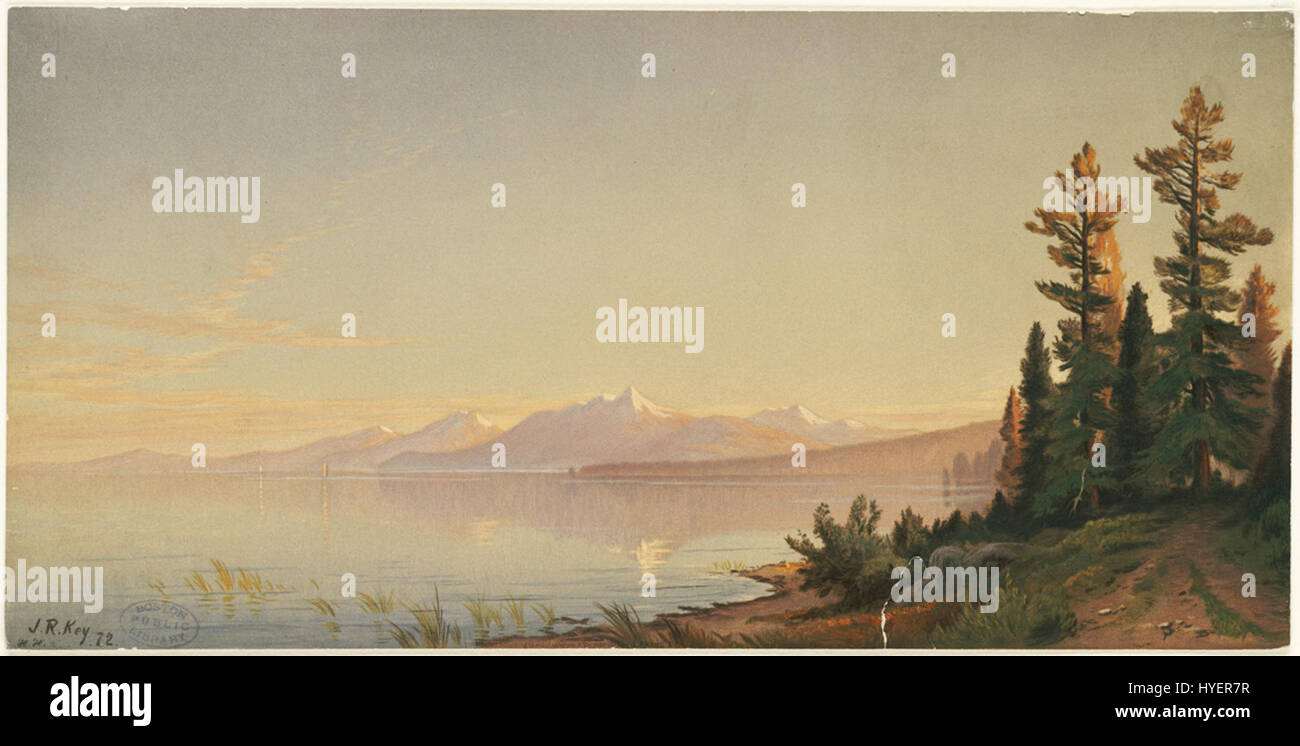 Lake Tahoe, Looking Southwest (Boston Public Library Stock Photo - Alamy