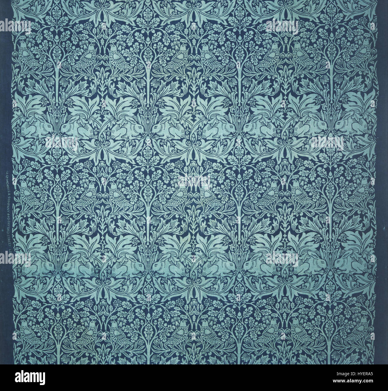 The *Brer Rabbit* textile designed by William Morris is a decorative ...