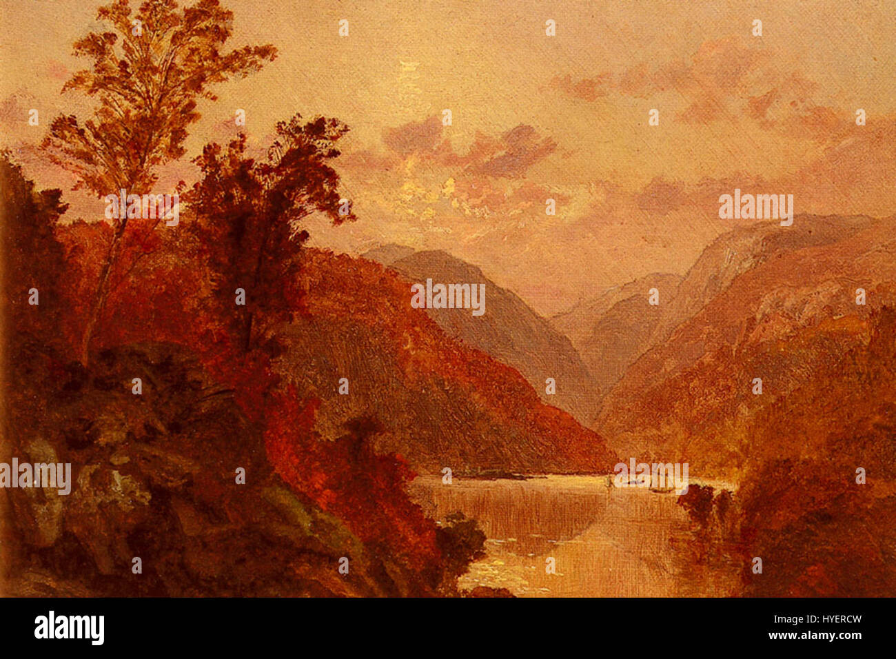 'In the Highlands of the Hudson' by Jasper Francis Crospey depicts a ...