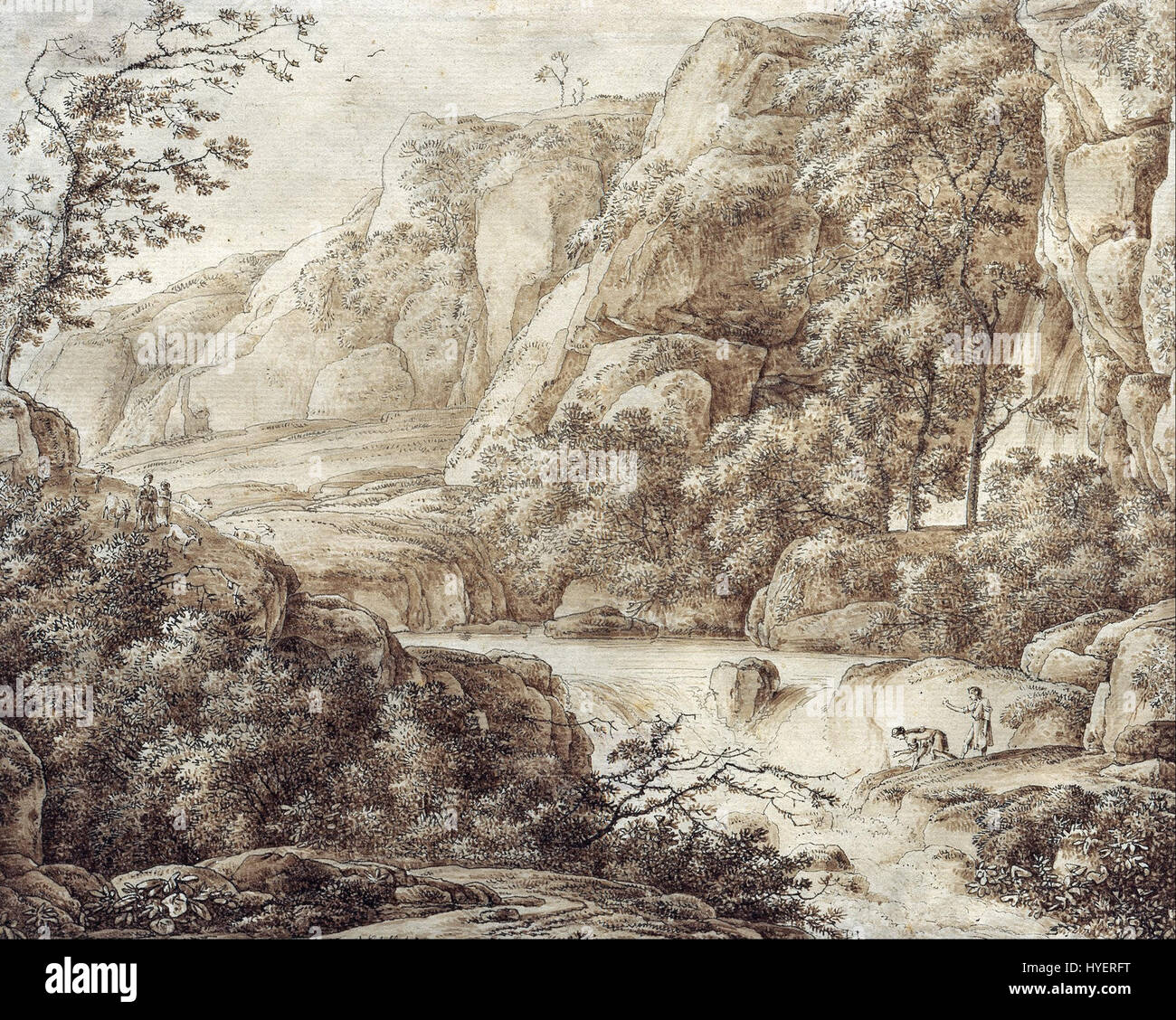 Franz Kobell Mountainous Landscape Google Art Project Stock Photo - Alamy