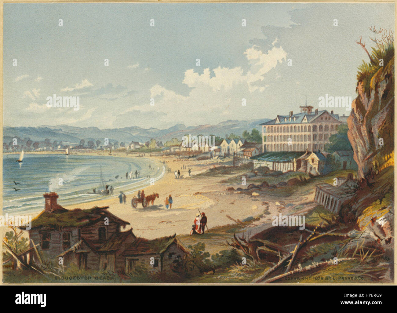 A photograph or painting titled 'Gloucester Beach 2,' held by the ...