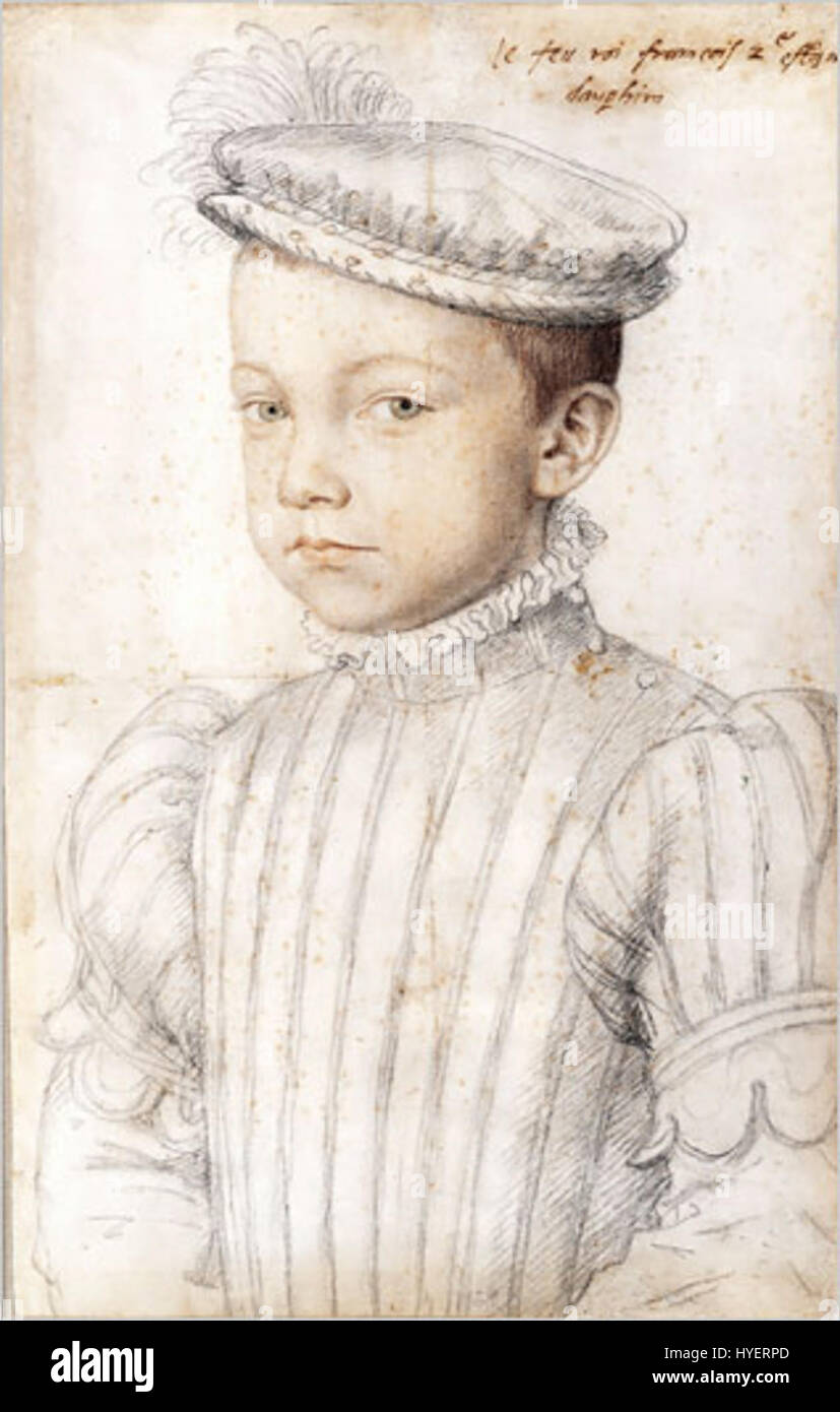 *Francois Clouet's drawing of Francois II* depicts the French king ...