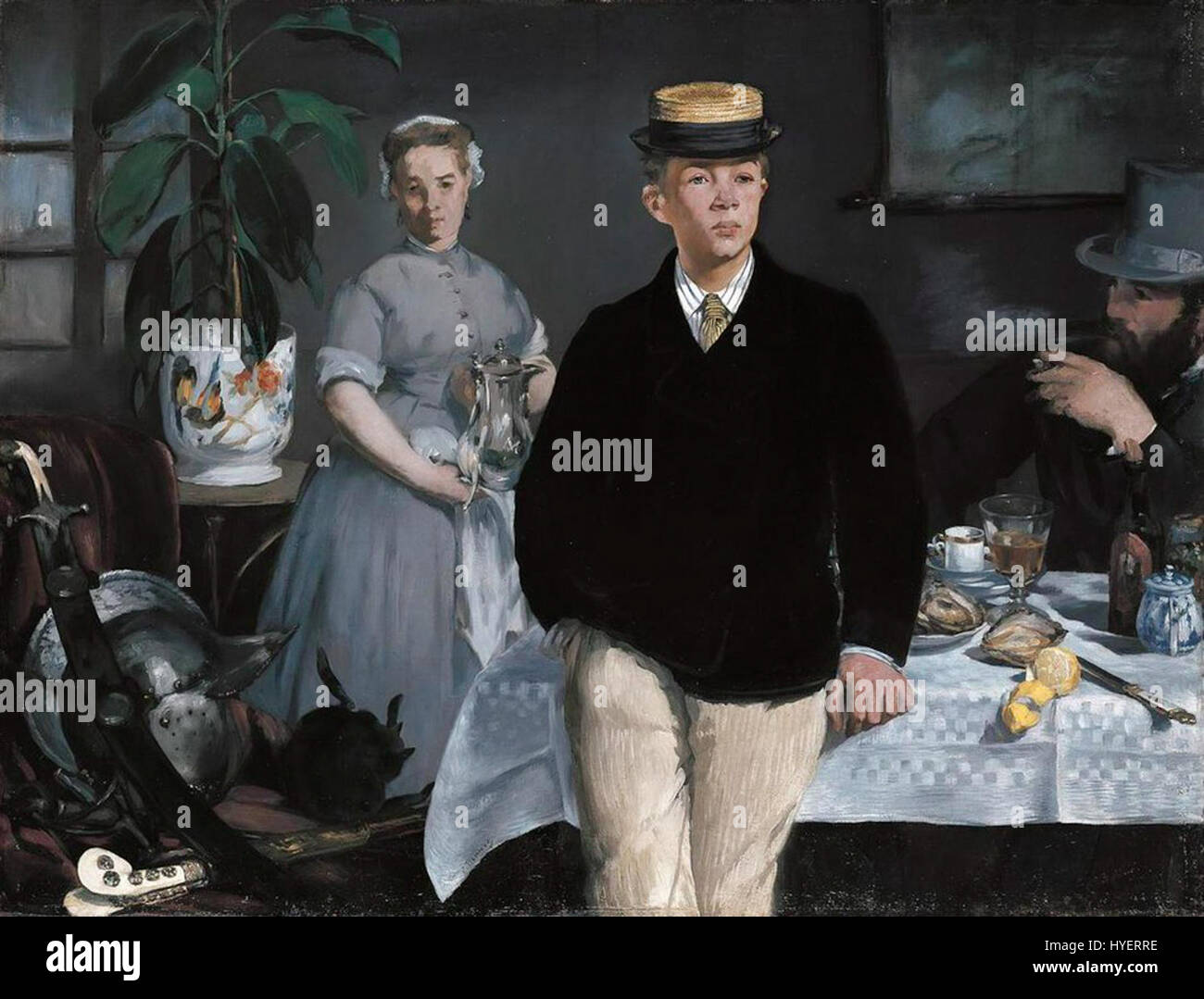 Luncheon in the Studio is a painting by Édouard Manet, created in 1868 ...