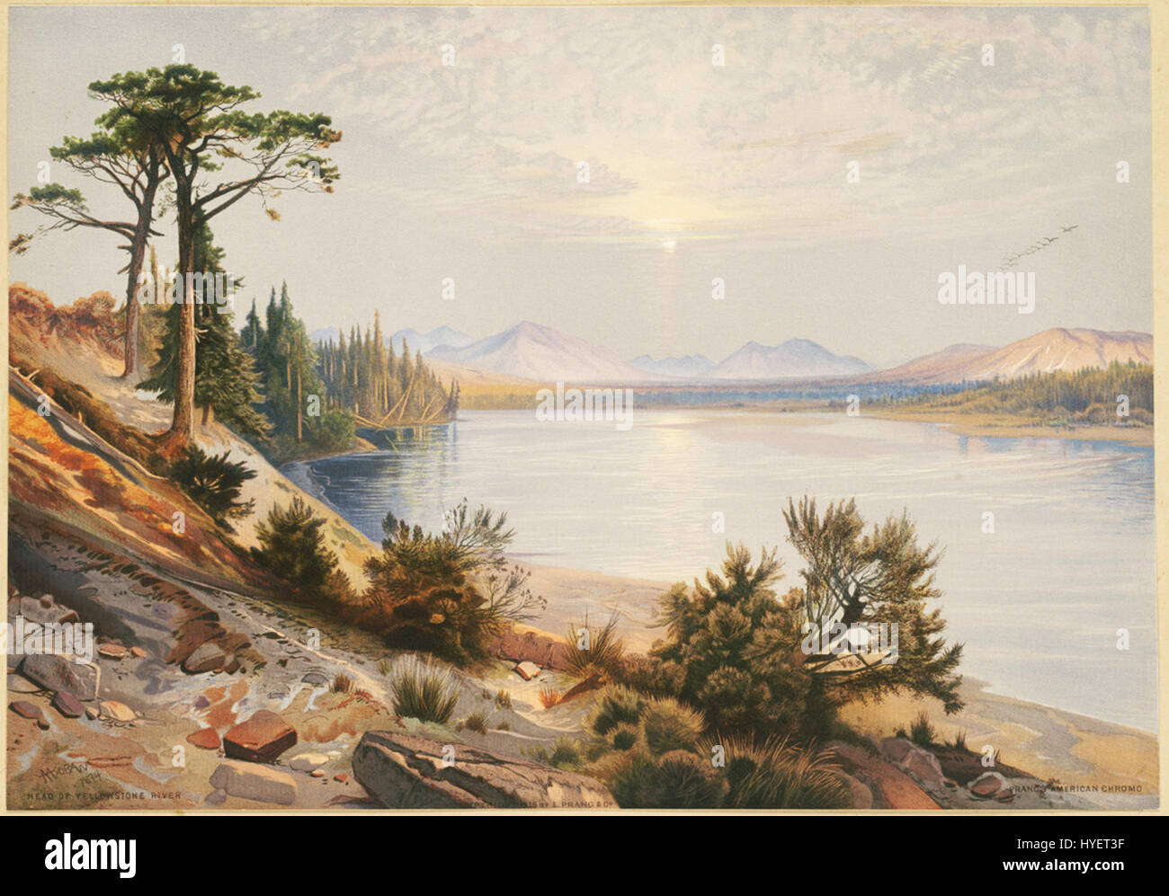 The 'Head of Yellowstone River' is an artwork housed at the Boston ...