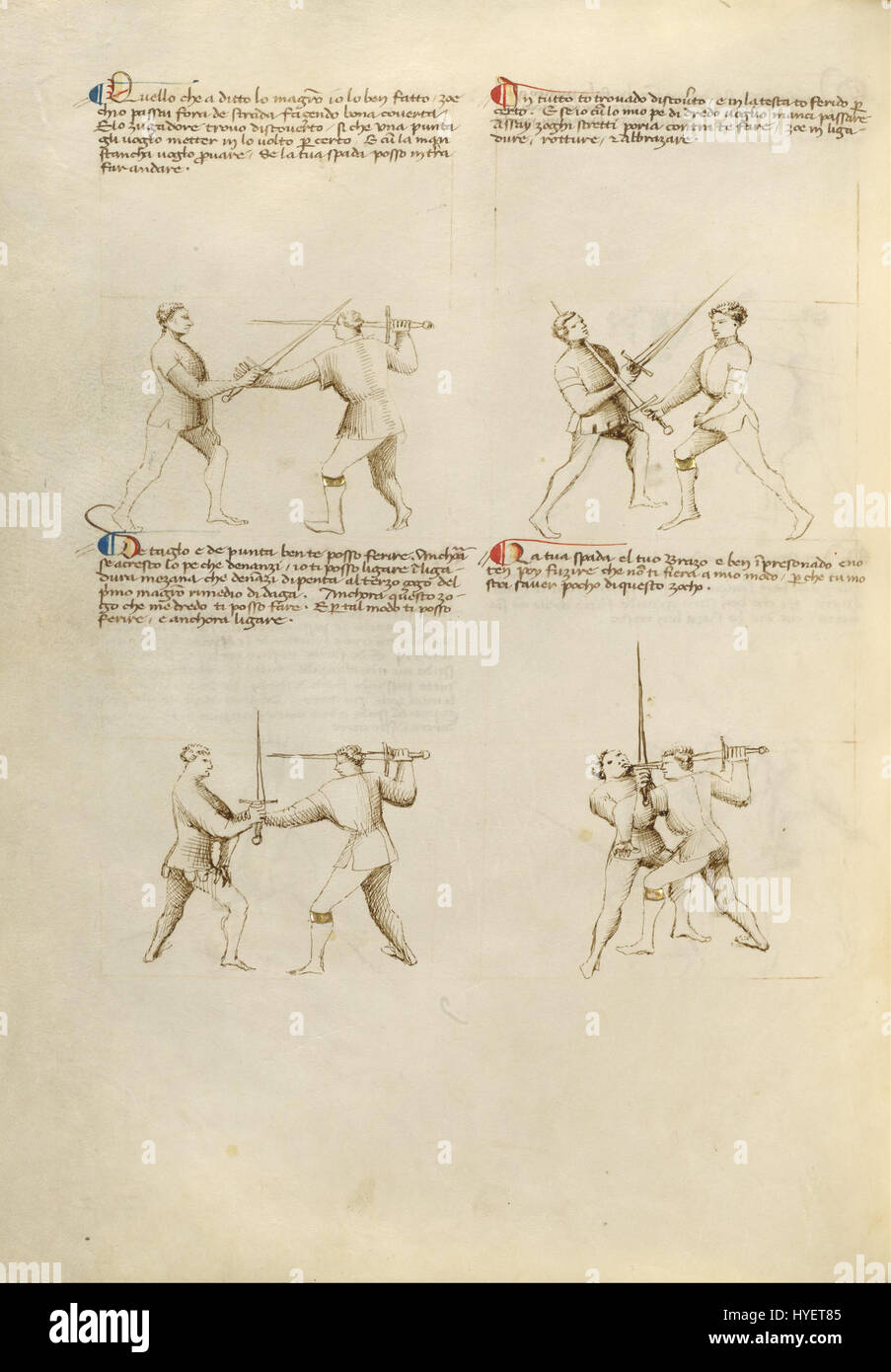 This manuscript page from the Getty Museum, titled 'Fiore dei Liberi ...