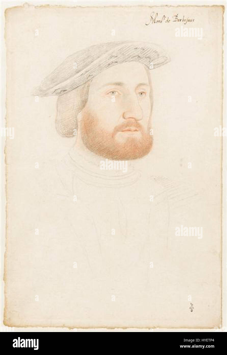 'Antoine de la Rochefoucauld' by J. Clouet, painted around 1530, is a ...