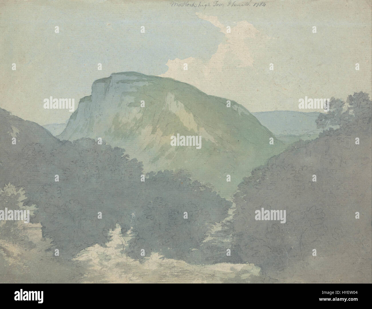 A watercolor painting by John Warwick Smith, portraying Matlock High ...