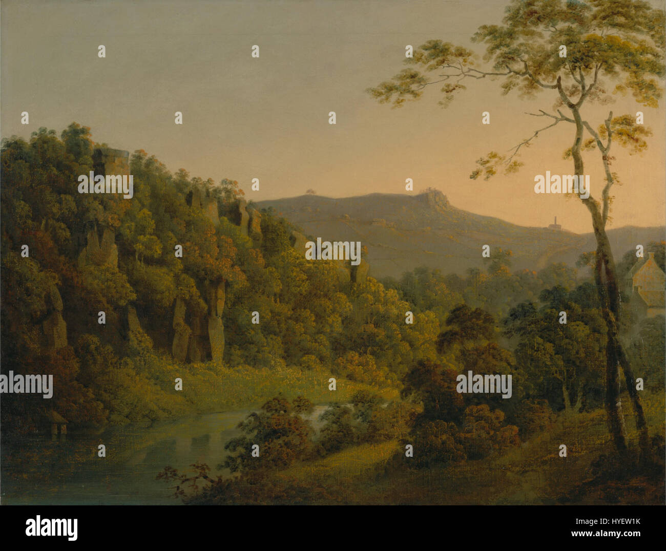 Joseph Wright of Derby's painting 'Matlock Dale, looking toward Black ...