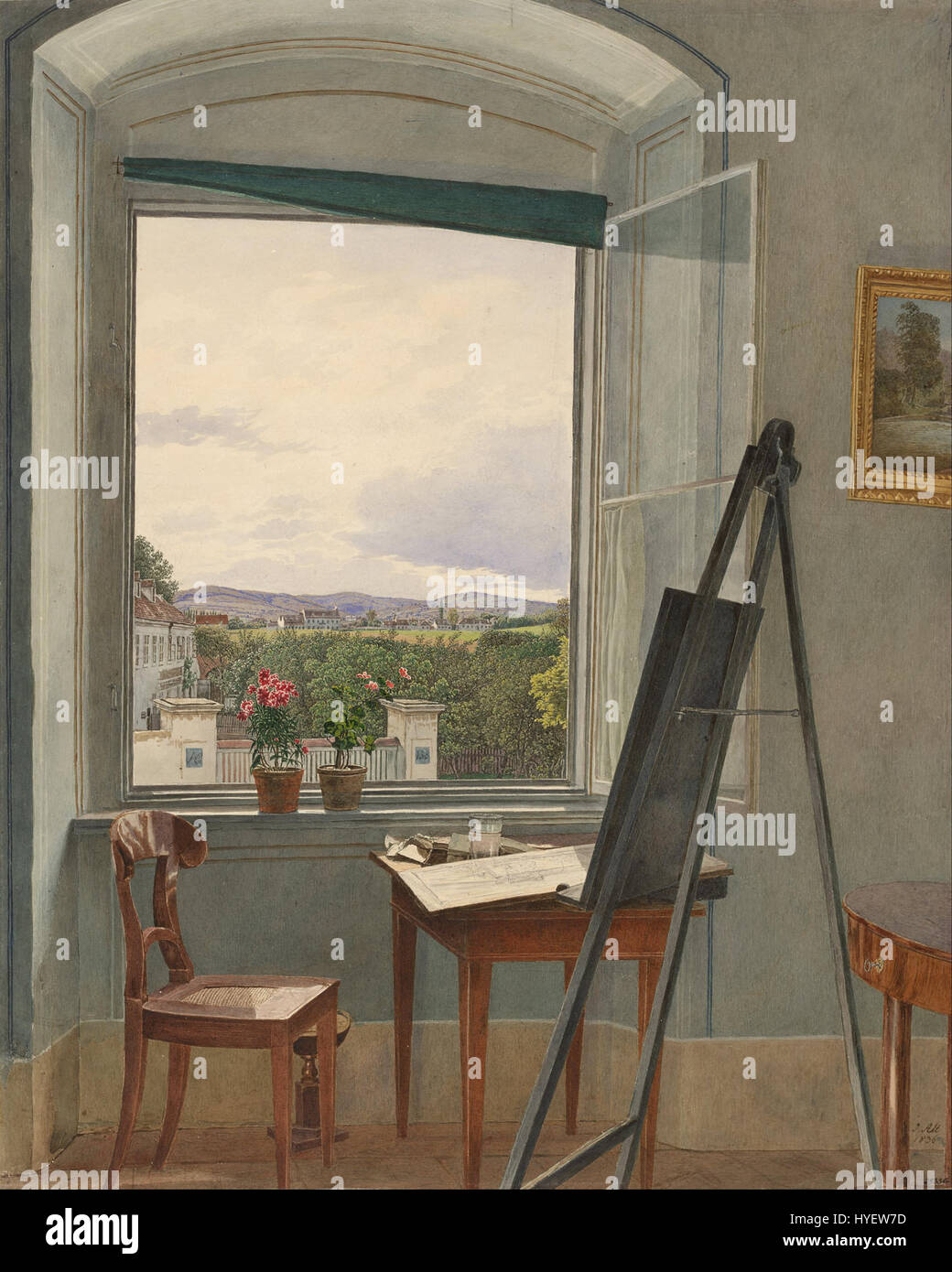 This painting by Jakob Alt from 1836 shows a view from the artist’s ...