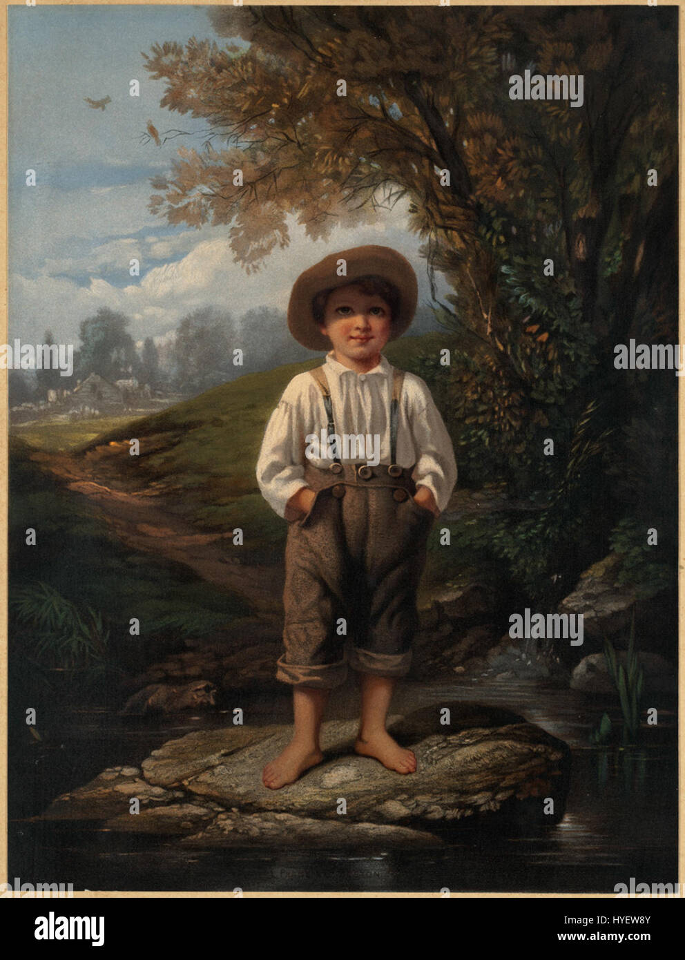 Barefoot boy vintage hi-res stock photography and images - Alamy