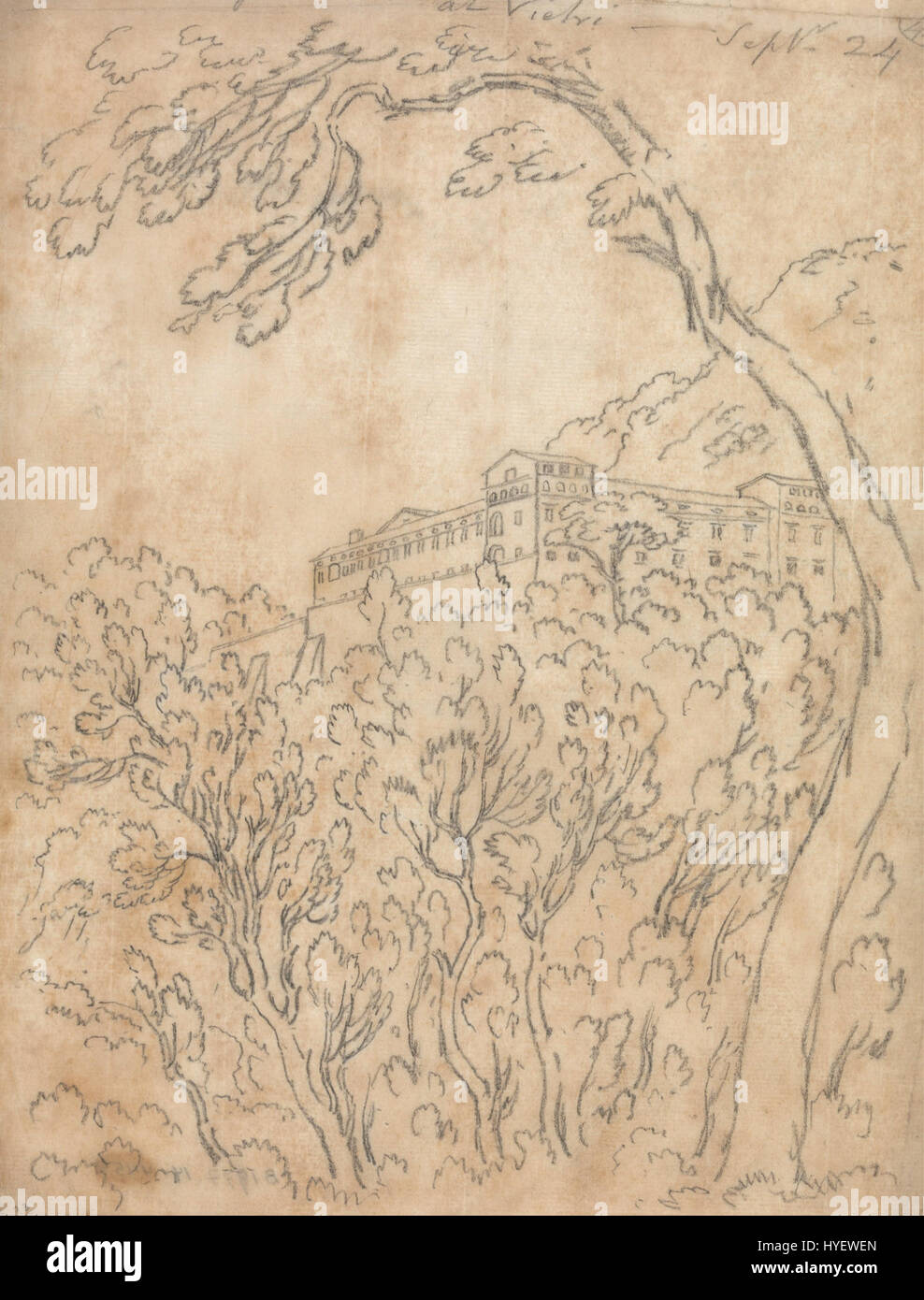 This landscape painting by John Robert Cozens captures the tranquil ...