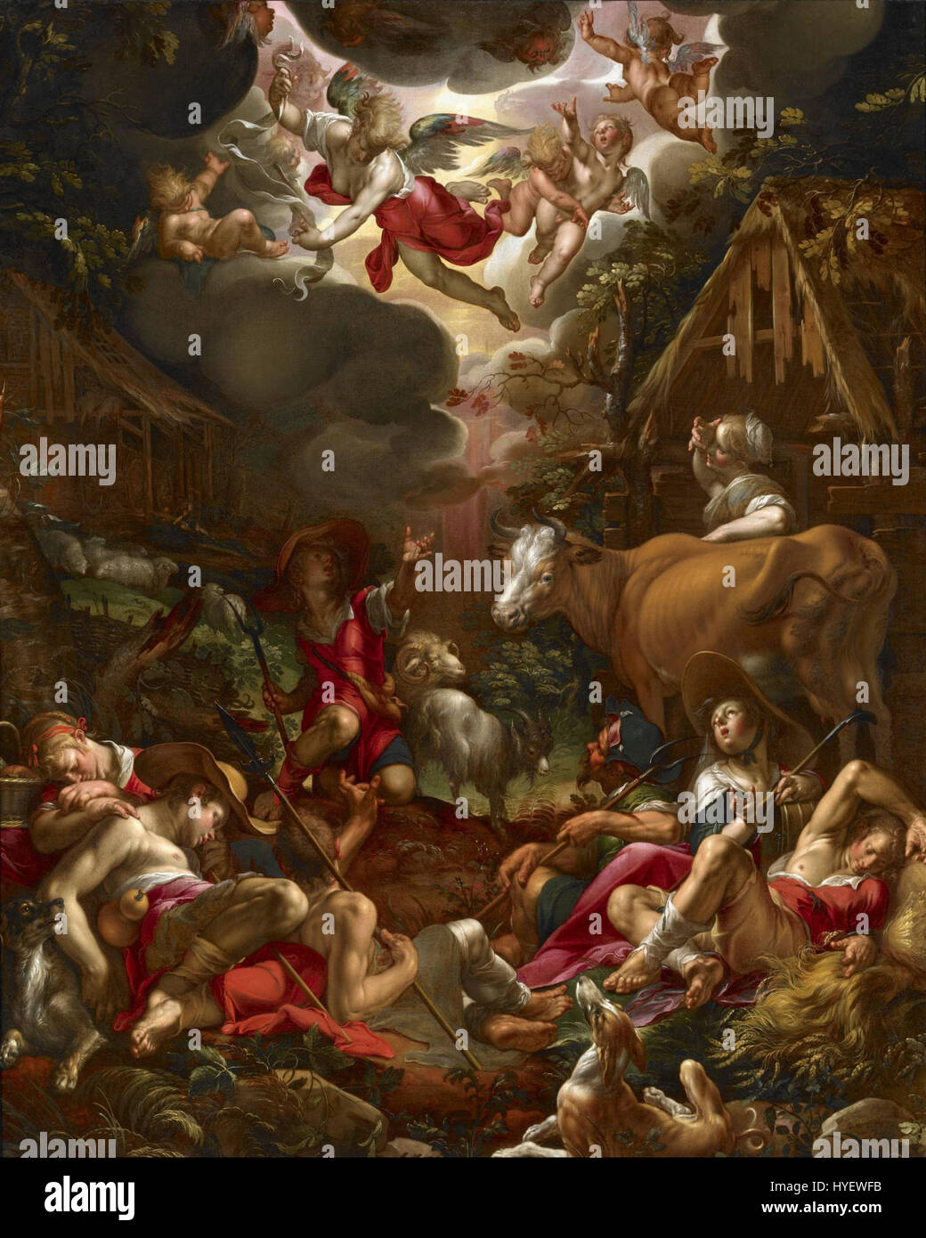 *Annunciation to the Shepherds* by Joachim Wtewael depicts the biblical ...