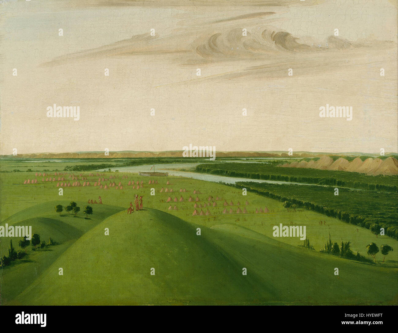 'Fort Union, Mouth of the Yellowstone River' by George Catlin depicts ...