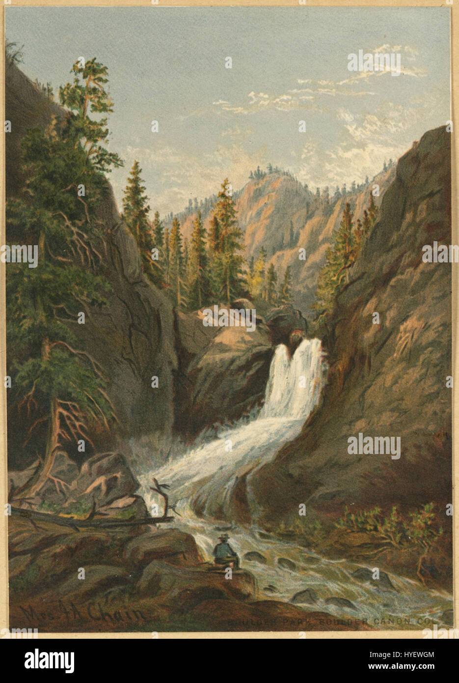 Boulder Park in Boulder Canyon, Colorado, is depicted in an ...