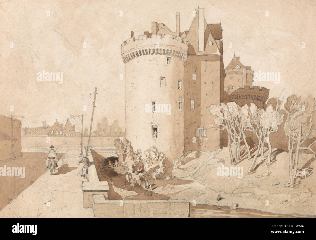 'Castle at Alencon' by John Sell Cotman depicts the architectural ...