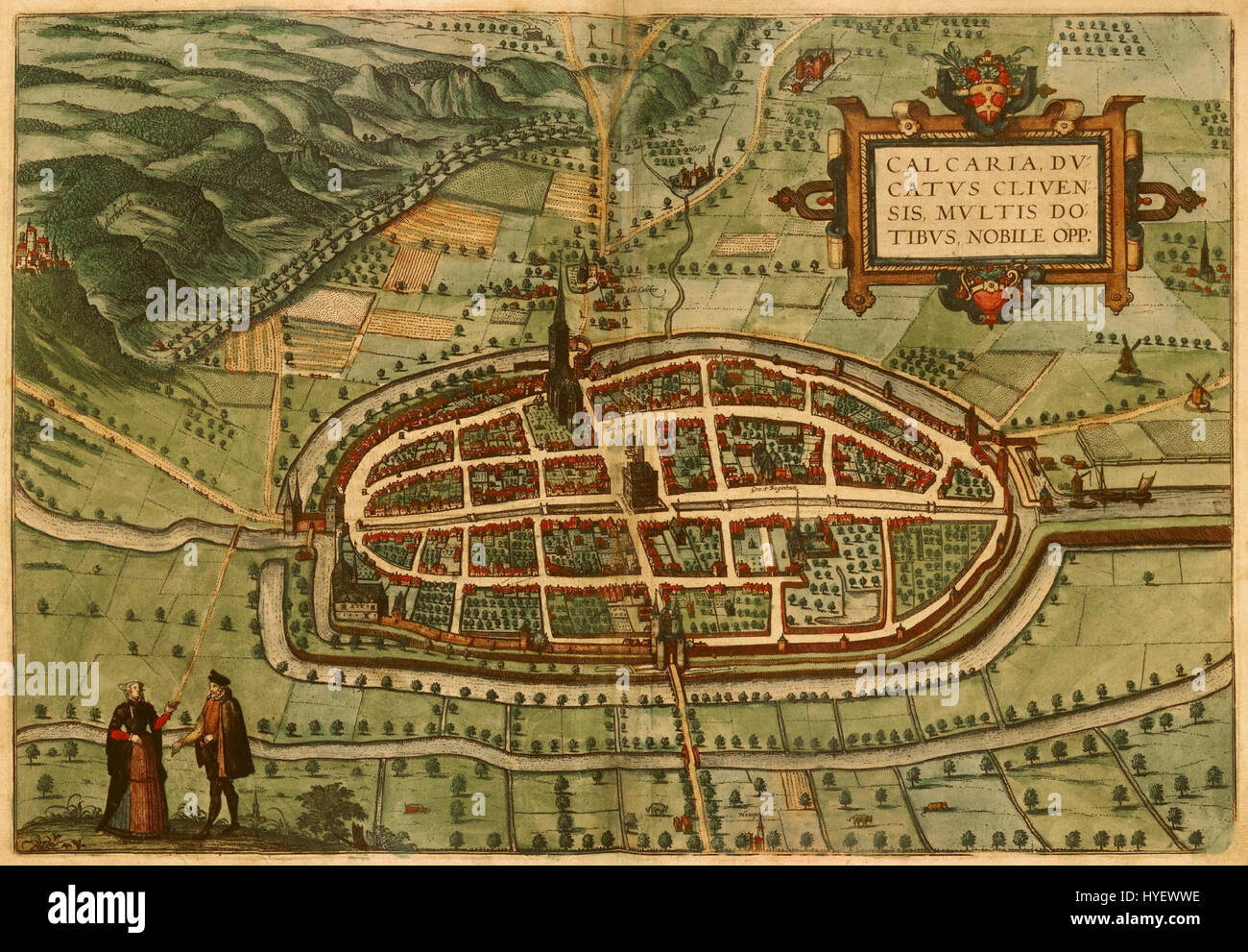 The 'Kalkar Braun Hogenberg' map from 1575 provides a detailed view of ...