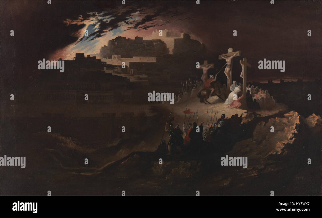 'Calvary' by John Martin depicts the crucifixion of Christ, a central ...