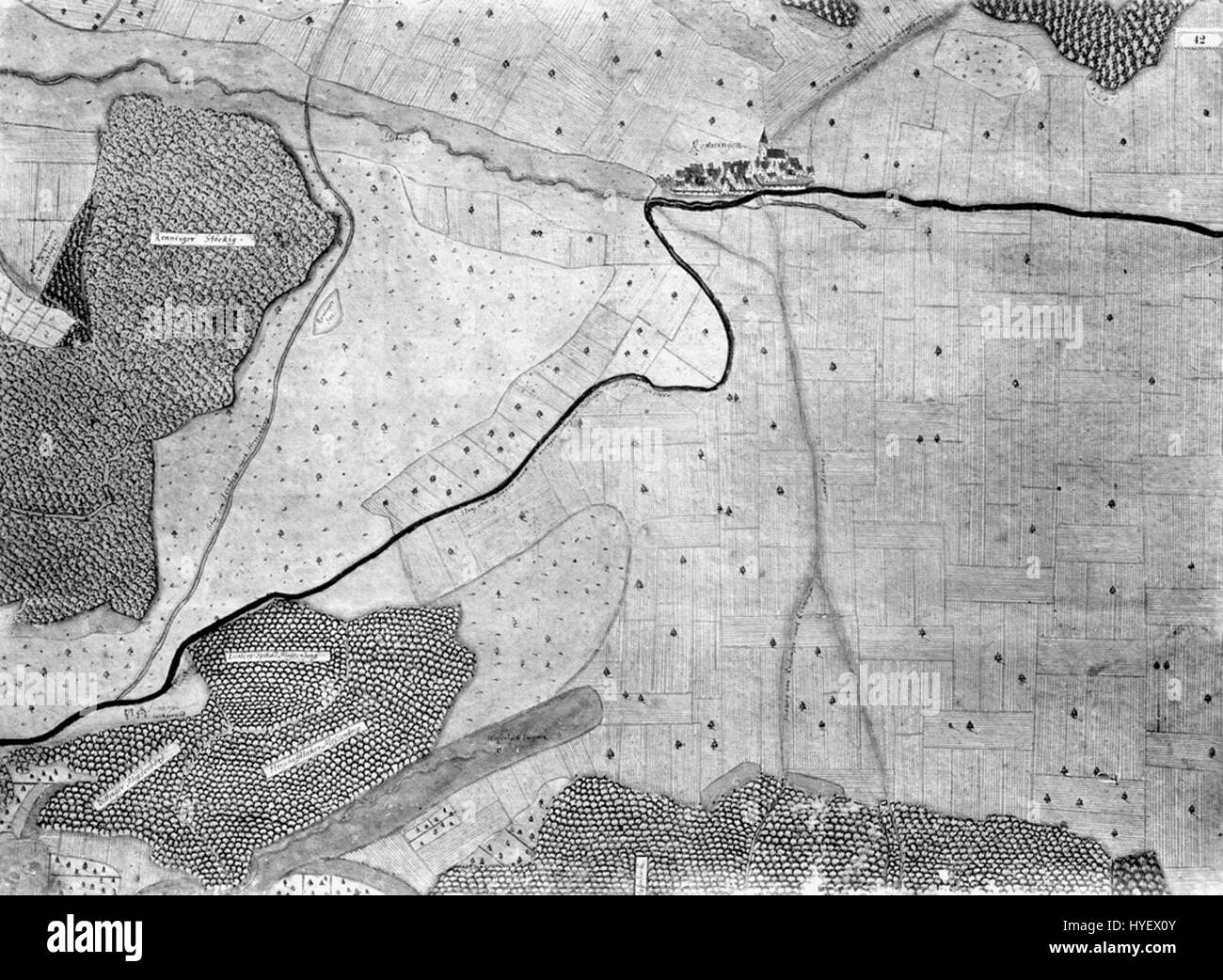'Kiesersche Forstkarte Nr. 42' is a forestry map of Renningen, Germany ...