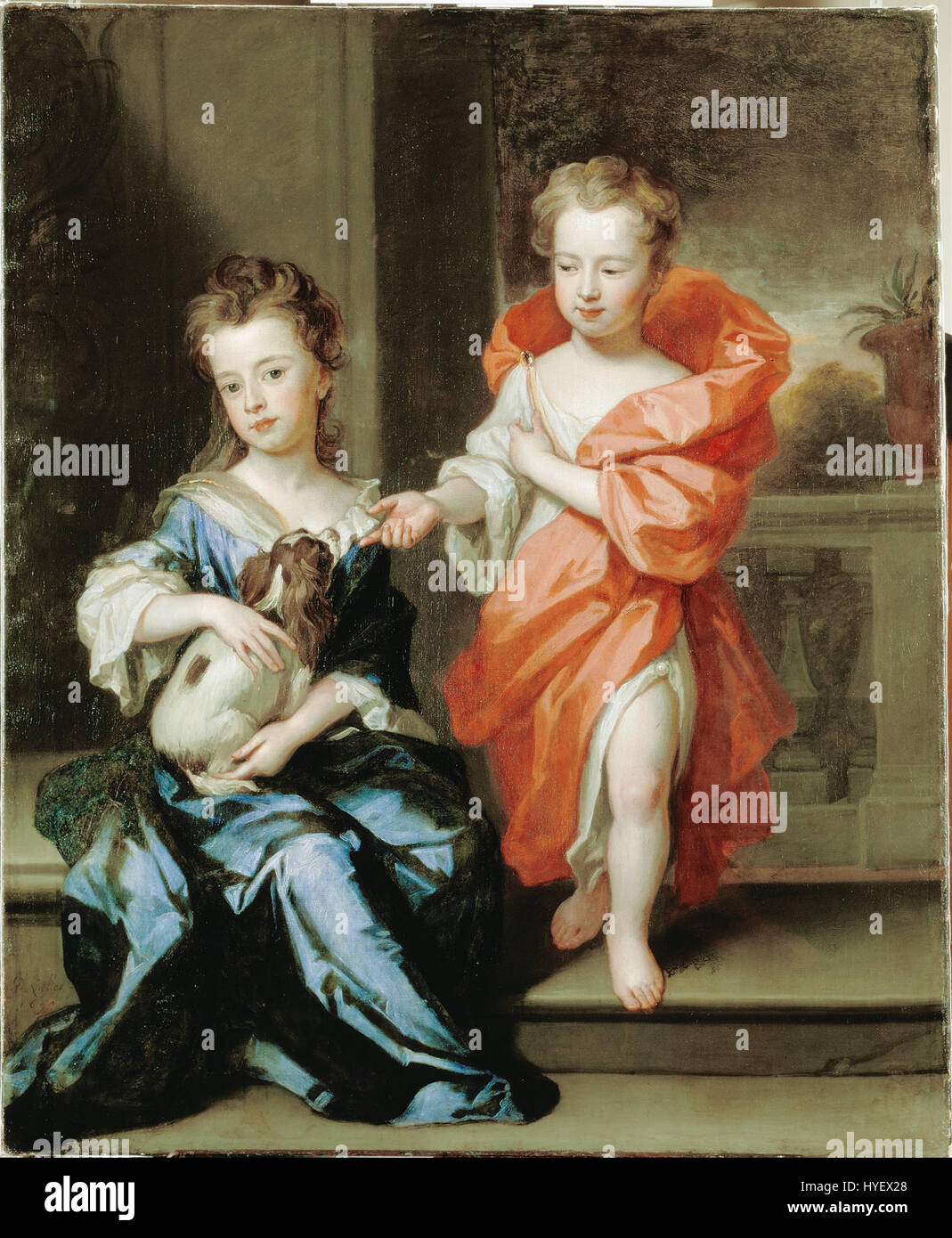 A portrait by Sir Godfrey Kneller featuring the Howard children, an ...