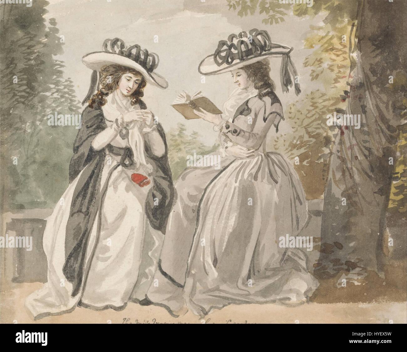 A historical depiction of Lady Salisbury, The Misses Van, and Lady ...