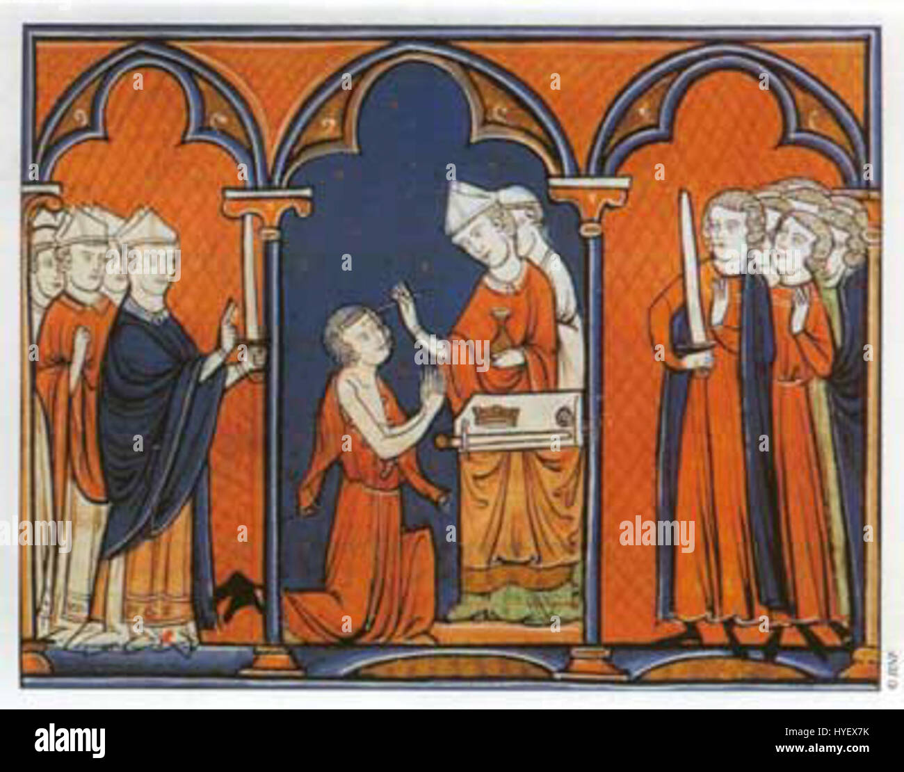 Depiction of the coronation of Louis IX of France, also known as Saint ...