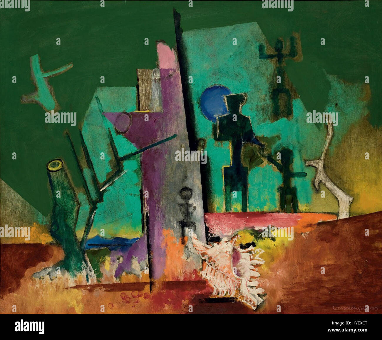 'Composition au coquillage' (1940) by Louis Marcoussis features ...