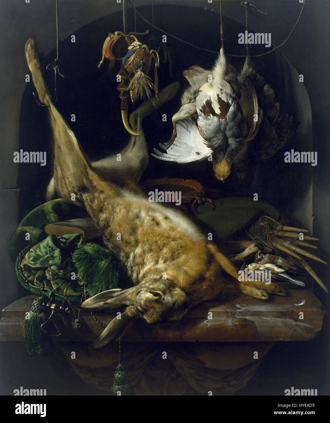Jan Weenix's 'Still Life of a Dead Hare, Partridges, and Other Birds in ...