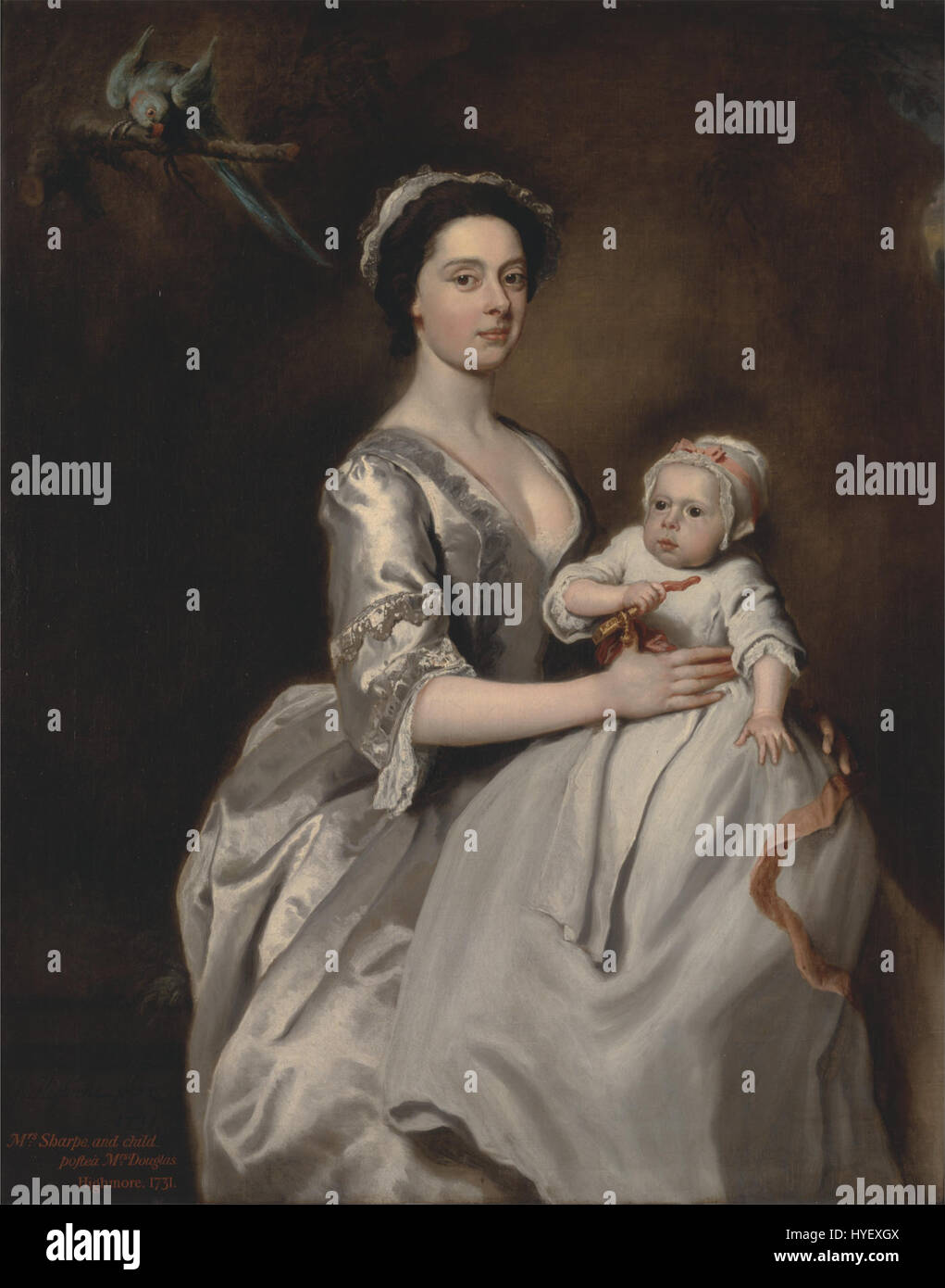 Joseph Highmore's portrait of Mrs. Sharpe and her child from the 18th ...