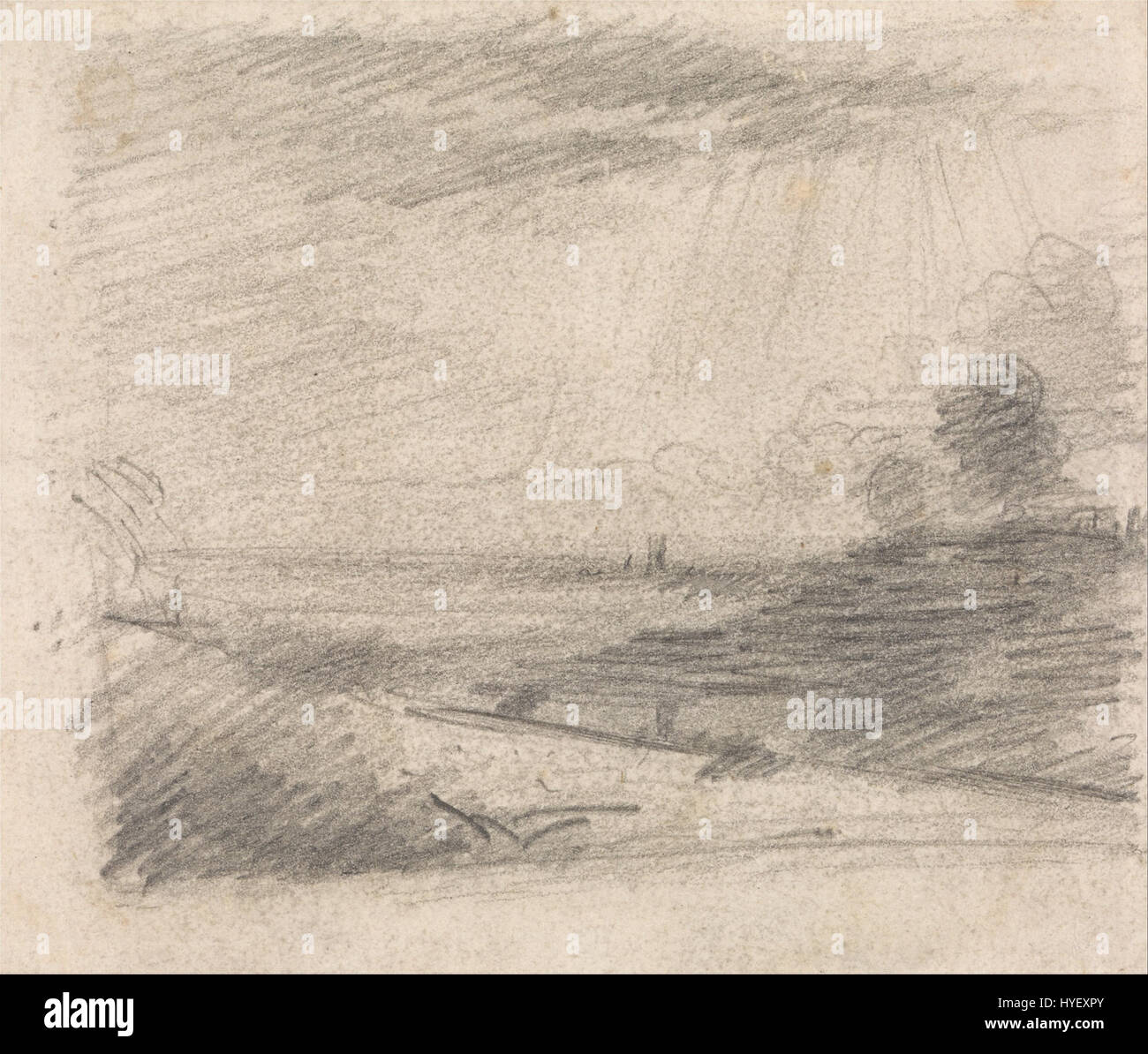 John Constable’s 'Dedham Vale from Langham' is a landscape painting ...