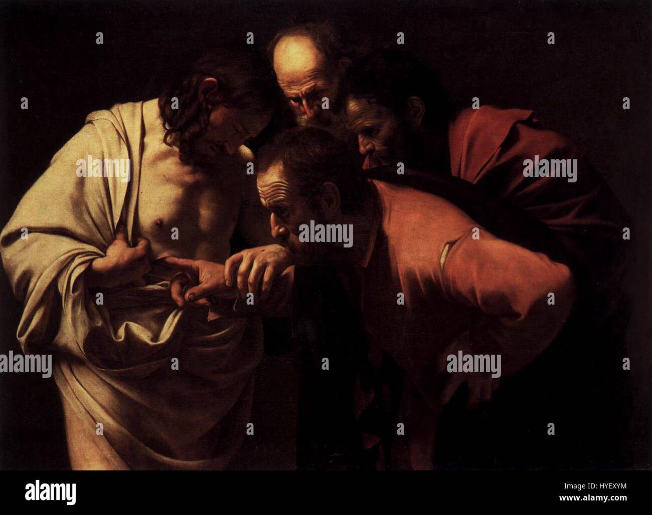 'The Incredulity of Saint Thomas' by Caravaggio is a masterpiece that ...
