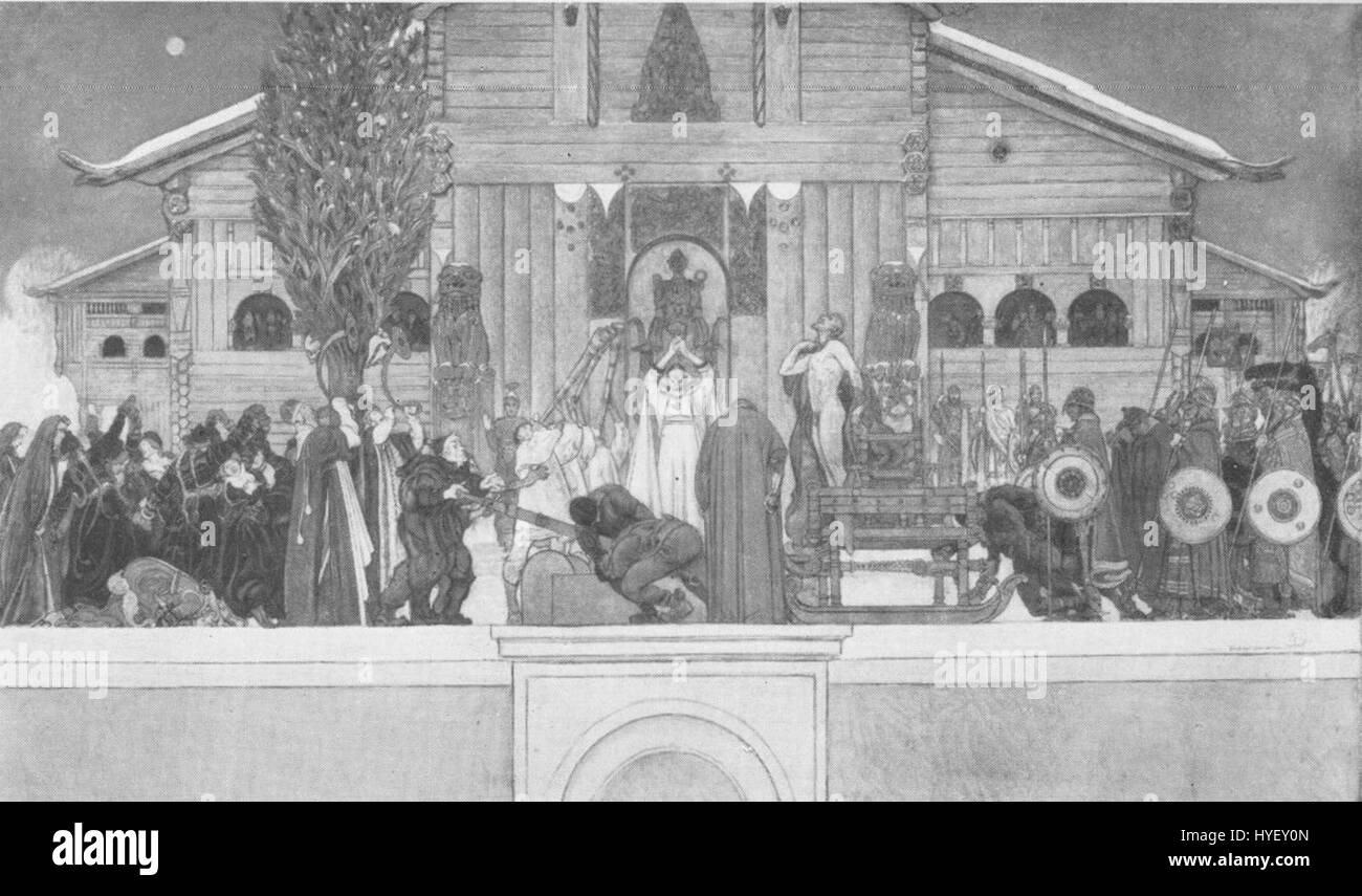 'Midvinterblot svartvit' is a black-and-white depiction of a ...