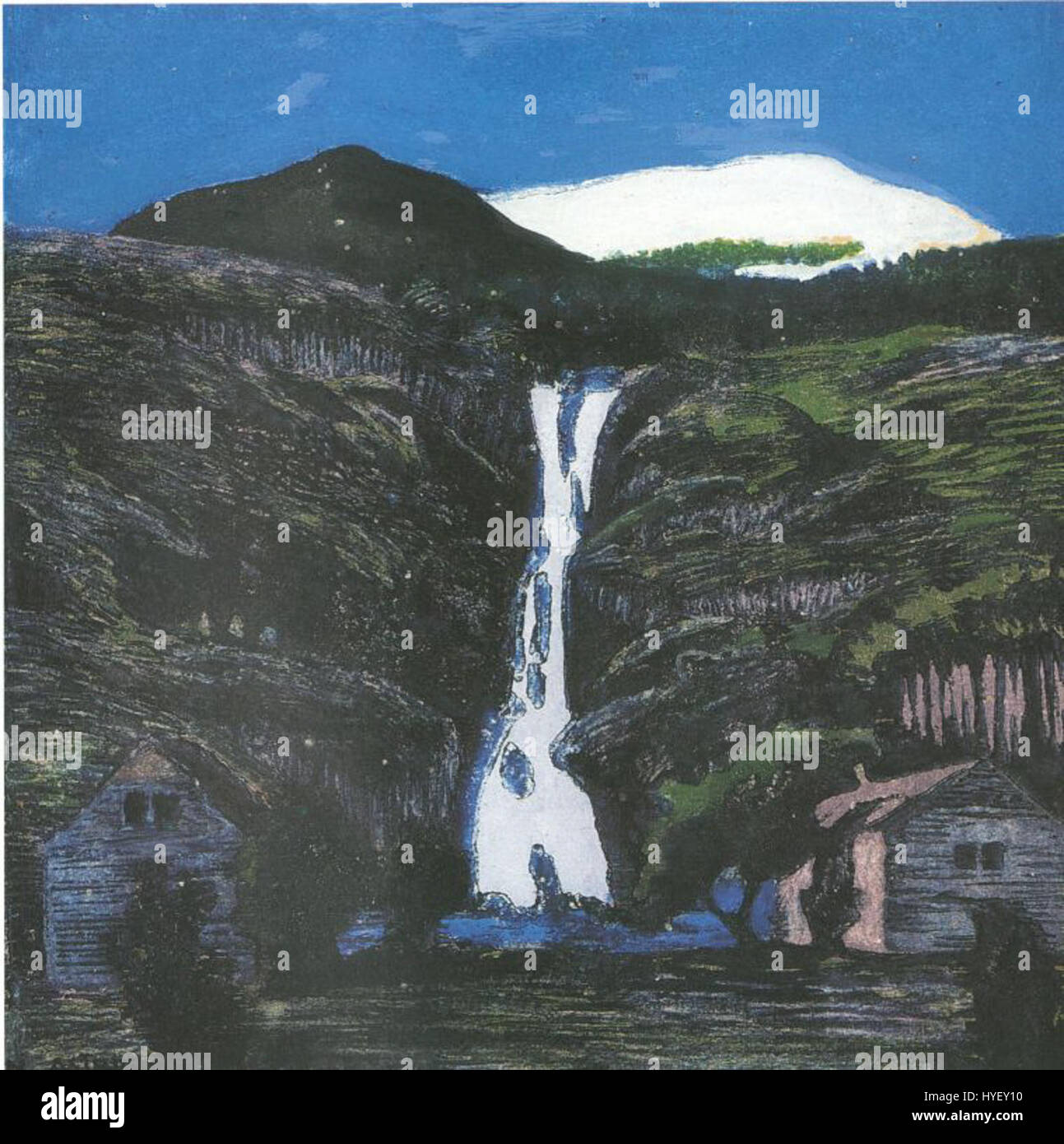 Waterfall depicts serene landscape hi-res stock photography and images ...