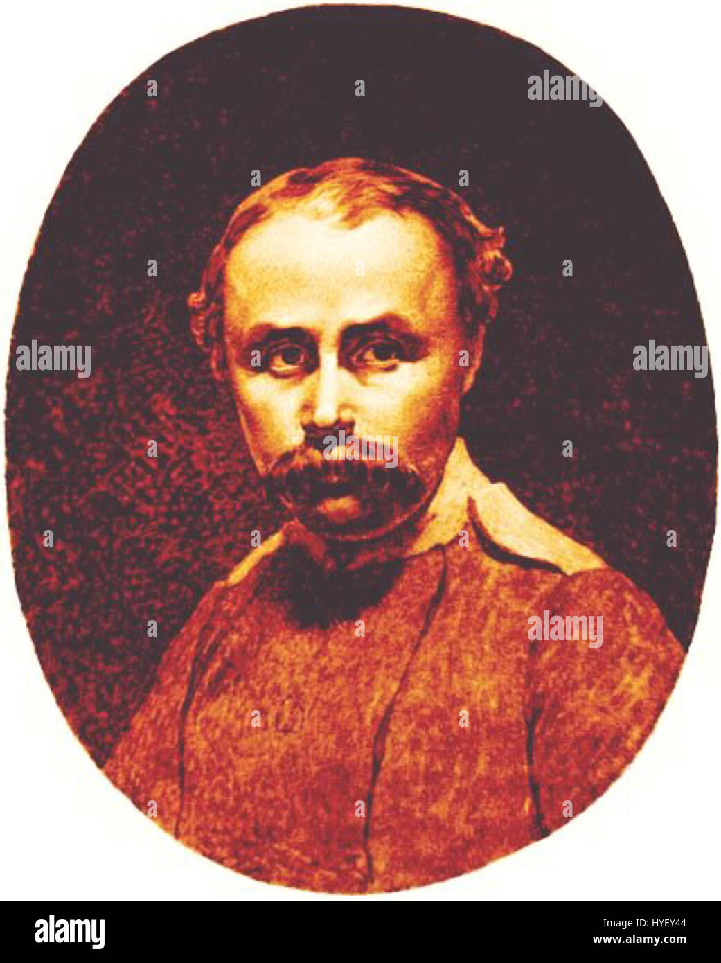 Taras Shevchenko’s self-portrait from 1849 captures the Ukrainian poet ...