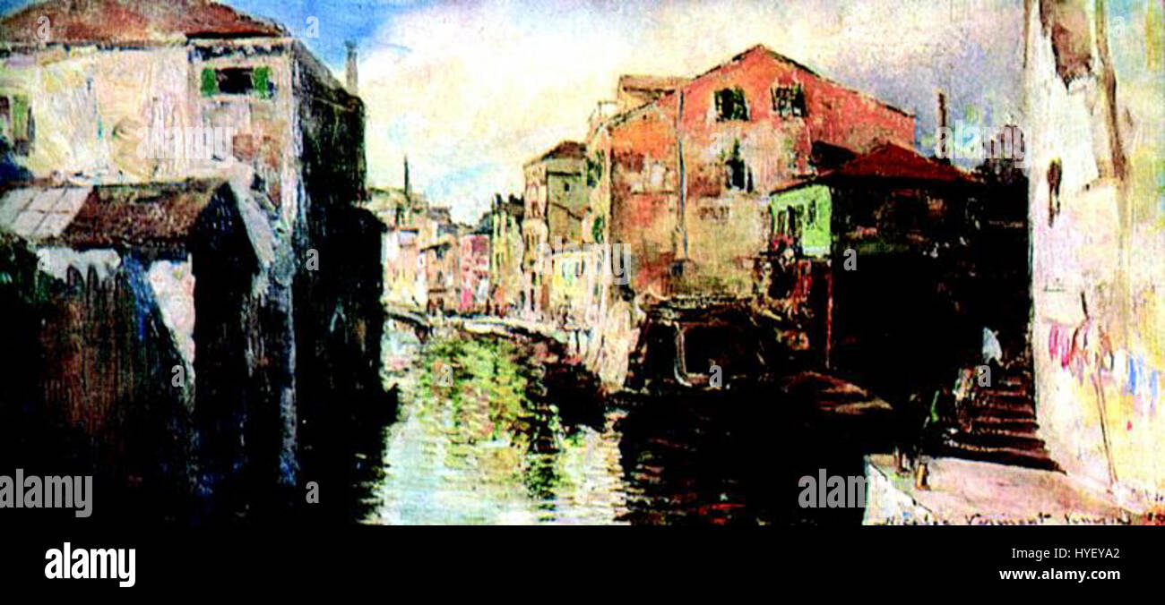 'Nicolae Vermont Venetia' depicts a Venetian landscape, capturing the ...