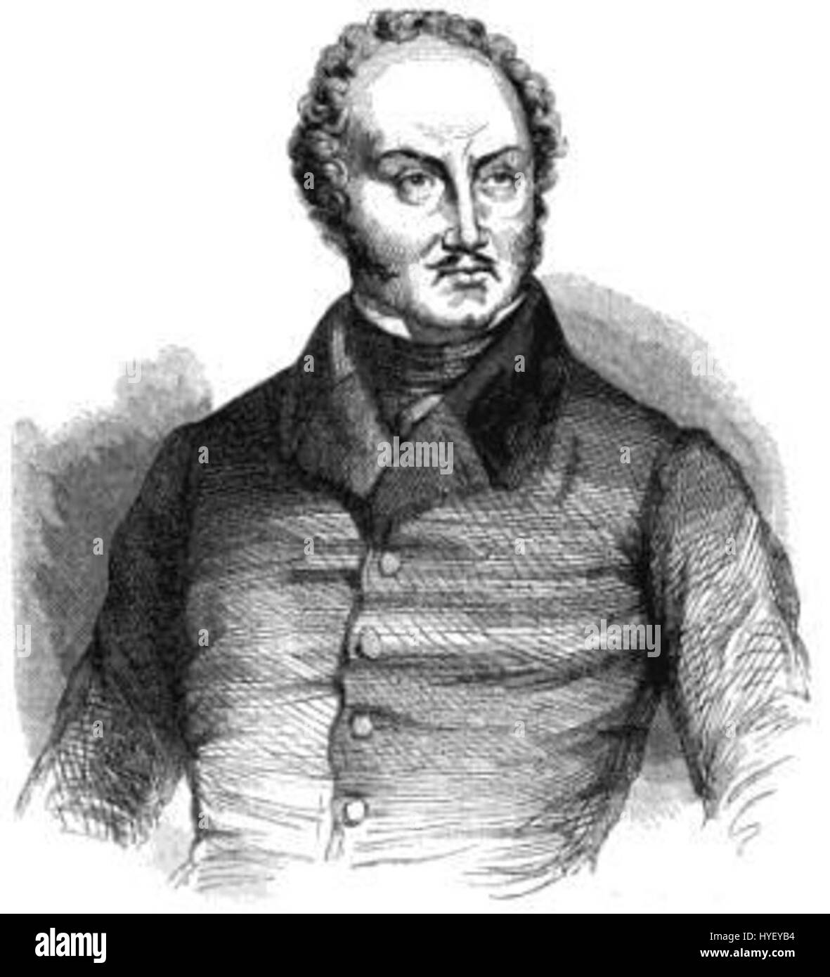 This portrait of Naundorff, painted in 1845, features a dignified ...