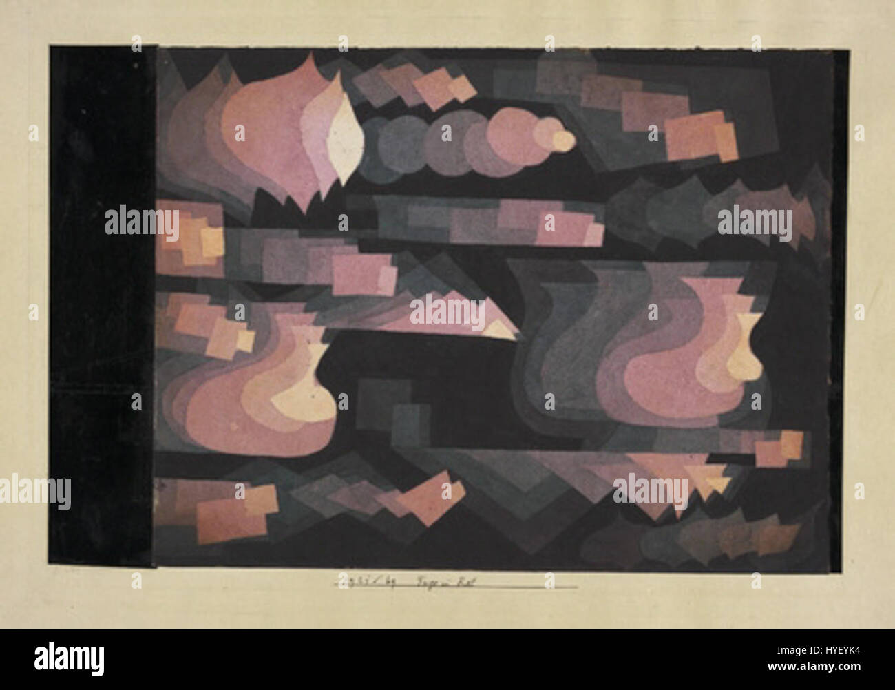 Paul Klee's Fuge in Rot is an abstract painting characterized by its ...