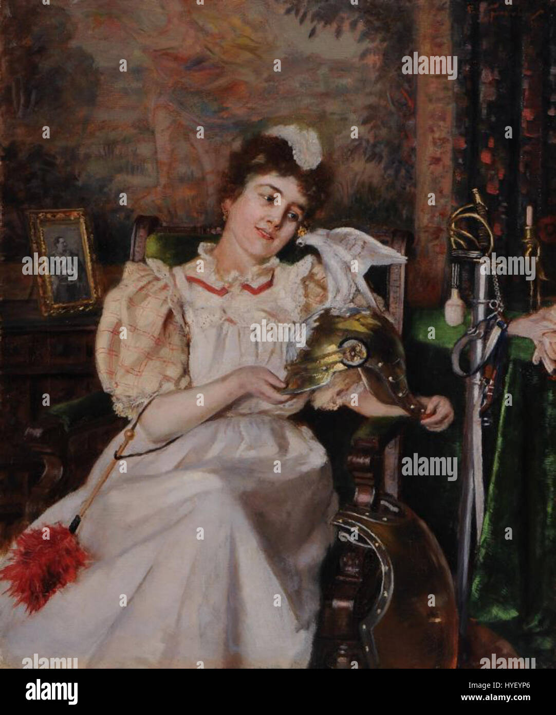 Paul Spangenberg's 'Die Uniform des Helden' (1899) depicts a hero ...