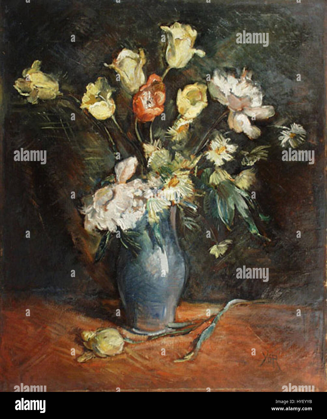 'Yor Vas cu flori' by Petre Iorgulescu is a Romanian artwork featuring ...