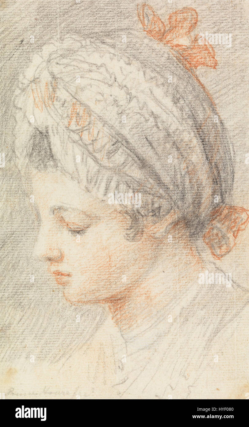 'Head of a Young Girl' by Prince Hoare is a portrait showcasing a young ...
