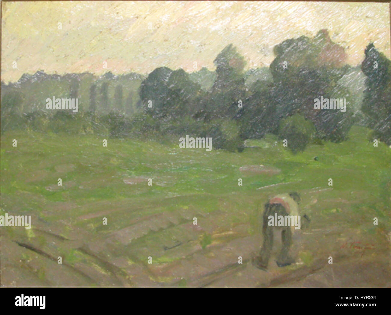 *Pe Ogor* by Nicolae Tonitza depicts rural life in Romania, focusing on ...