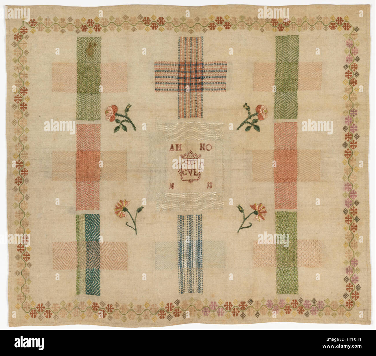 The 'Sampler (6851328)' is an example of traditional needlework art ...