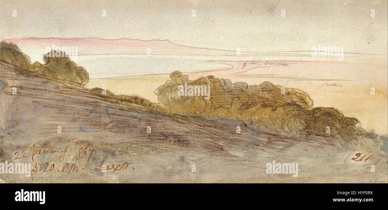 Edward Lear’s depiction of Luxor in Egypt captures the grandeur of the ...